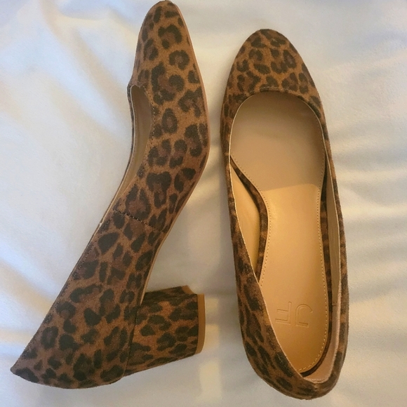 JustFab | Shoes | Caroline Block Heeled Pump Leppard | Poshmark